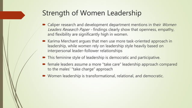 Women leadership | PPT