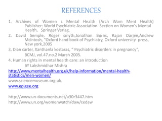 Women mental health care issues ppt | PPTX