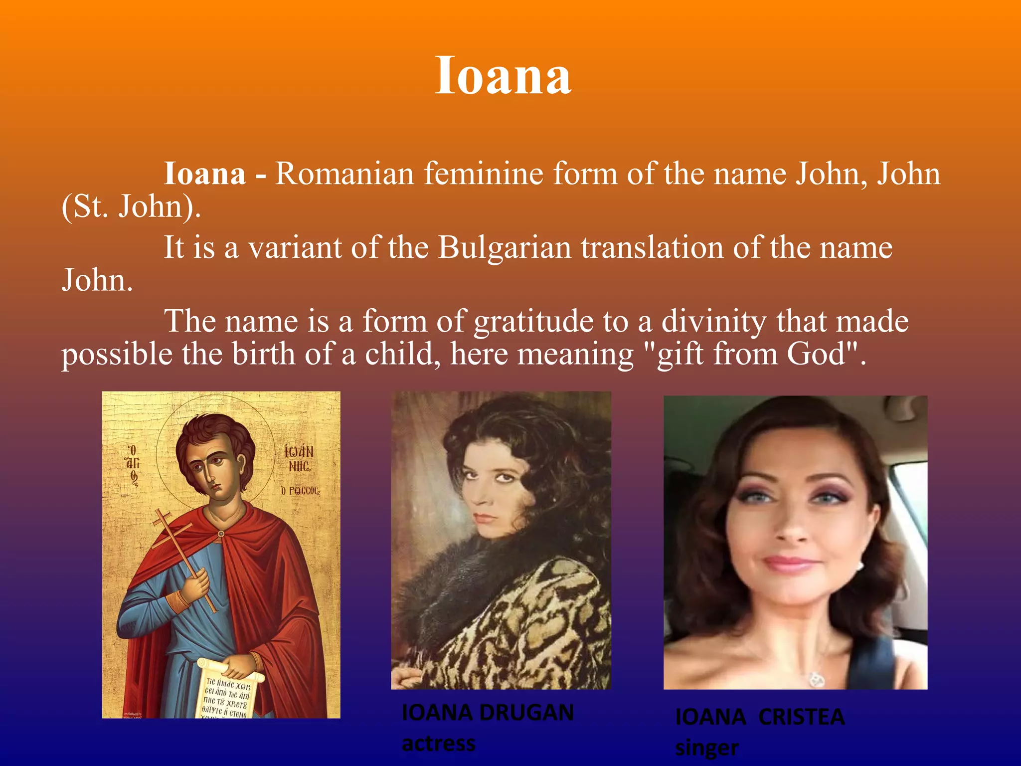 Women names in Romania | PPT