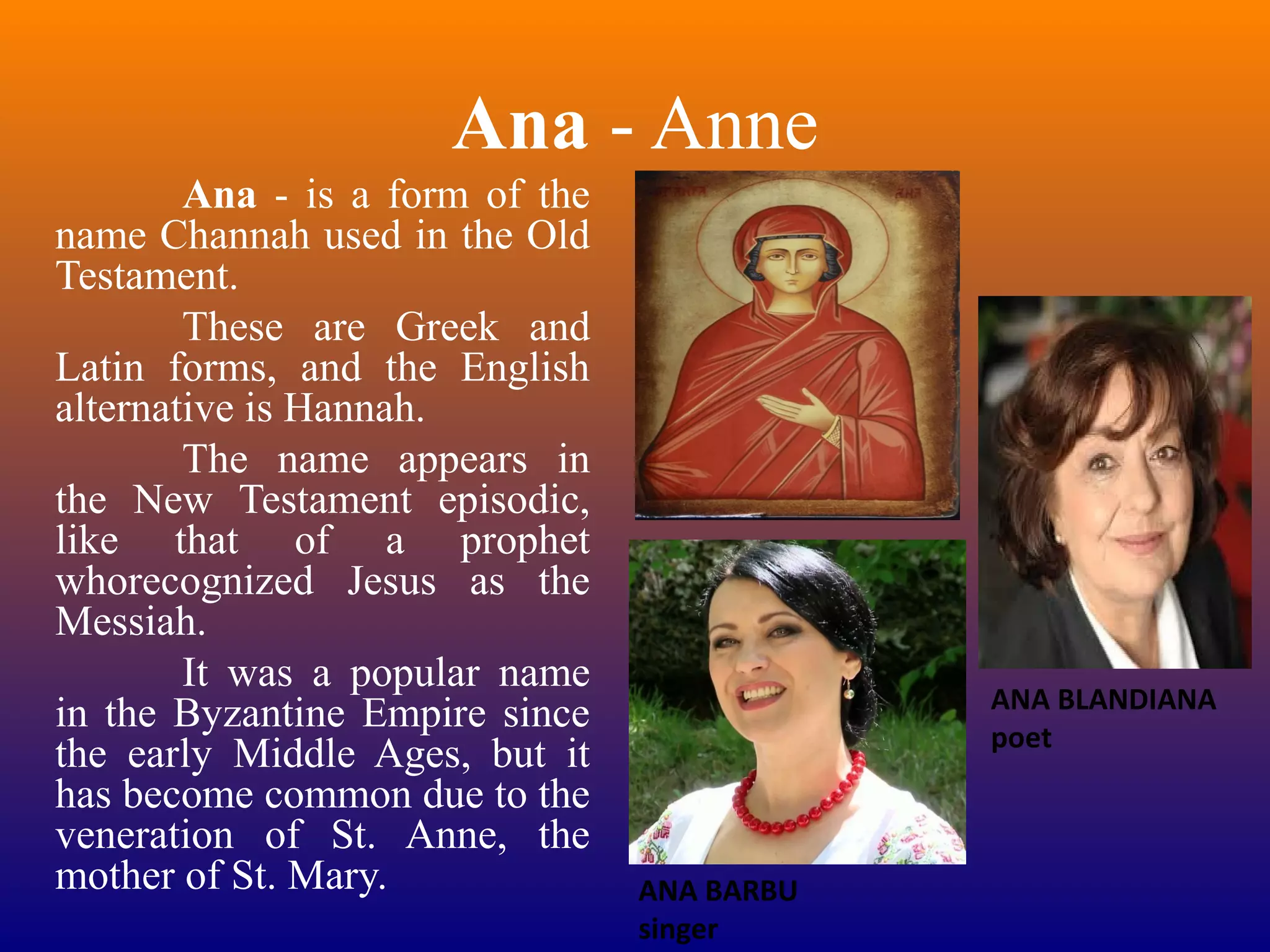 Women names in Romania | PPT