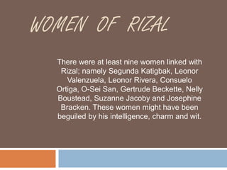 Women of Rizal | PPTX