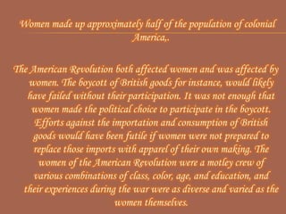 Women of the american revolution | PPTX