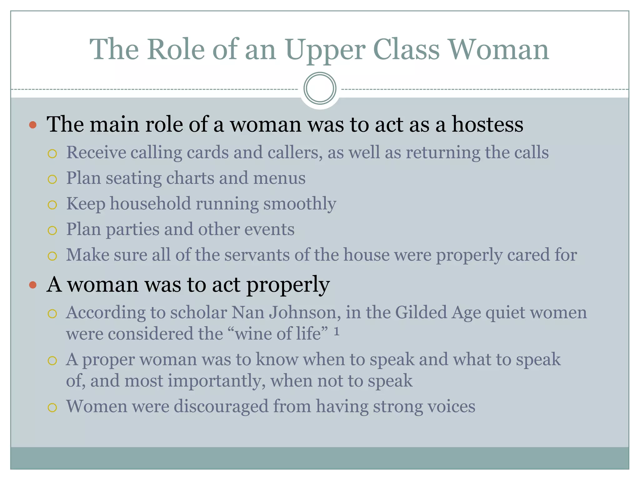 Taylor—Upper Class Women of the Gilded Age | PPTX
