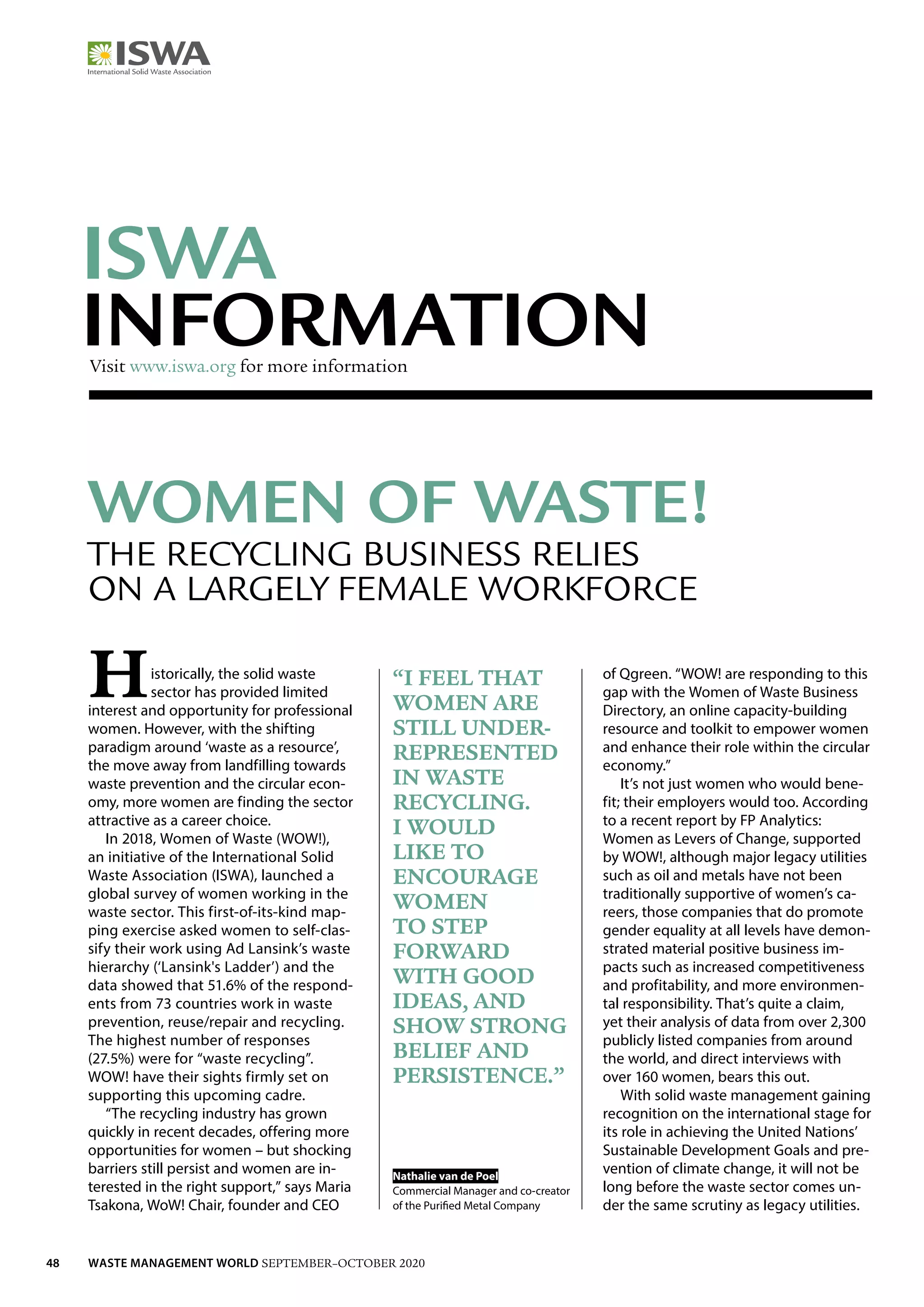 Women of Waste - The Recycling Business Relies on a Largely Female ...