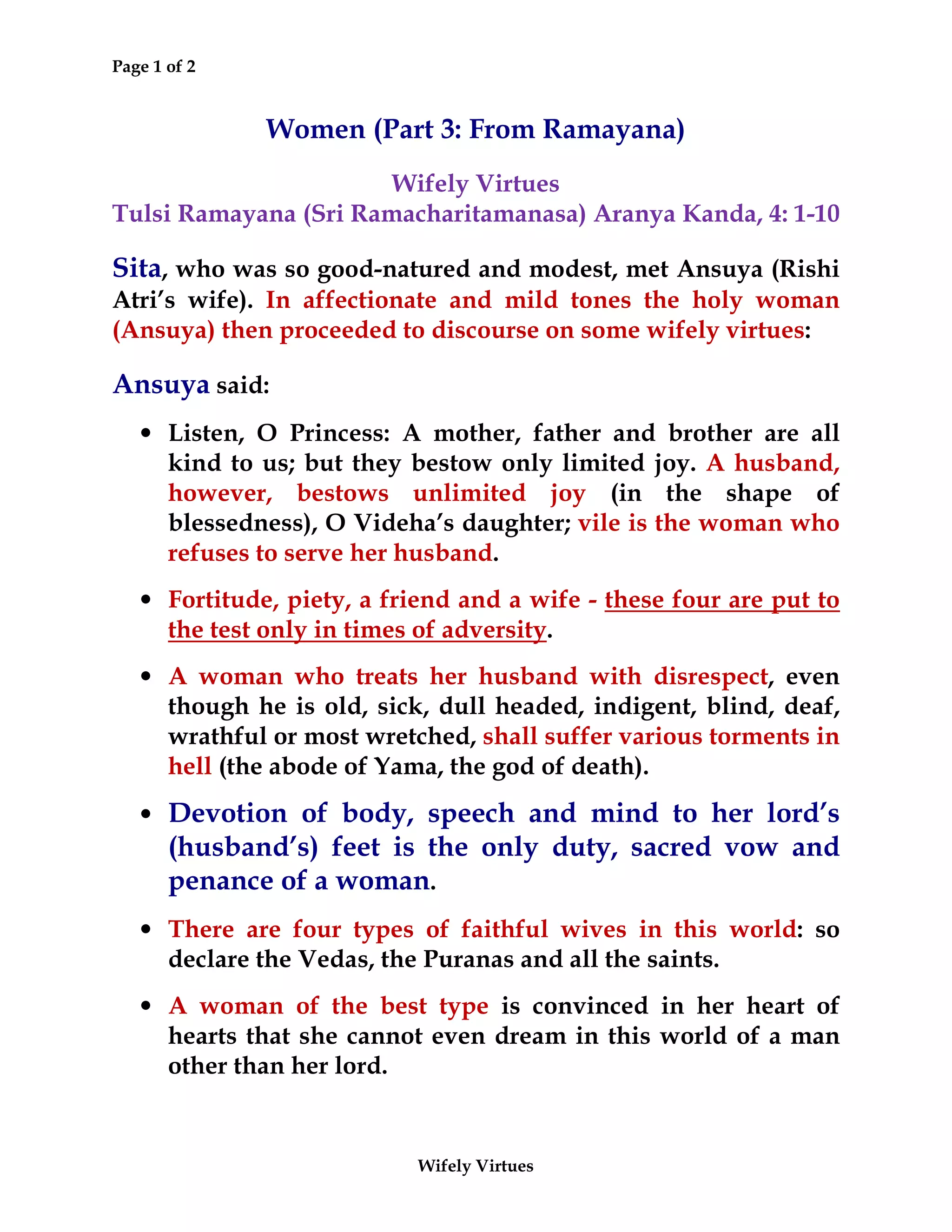 Women (p3 r 1) ansuya-sita | PDF