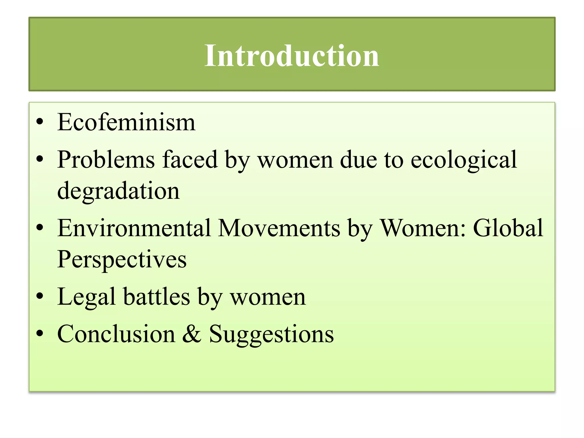 Contribution of Women in Environmental Movement: An Overview by Sadaf ...