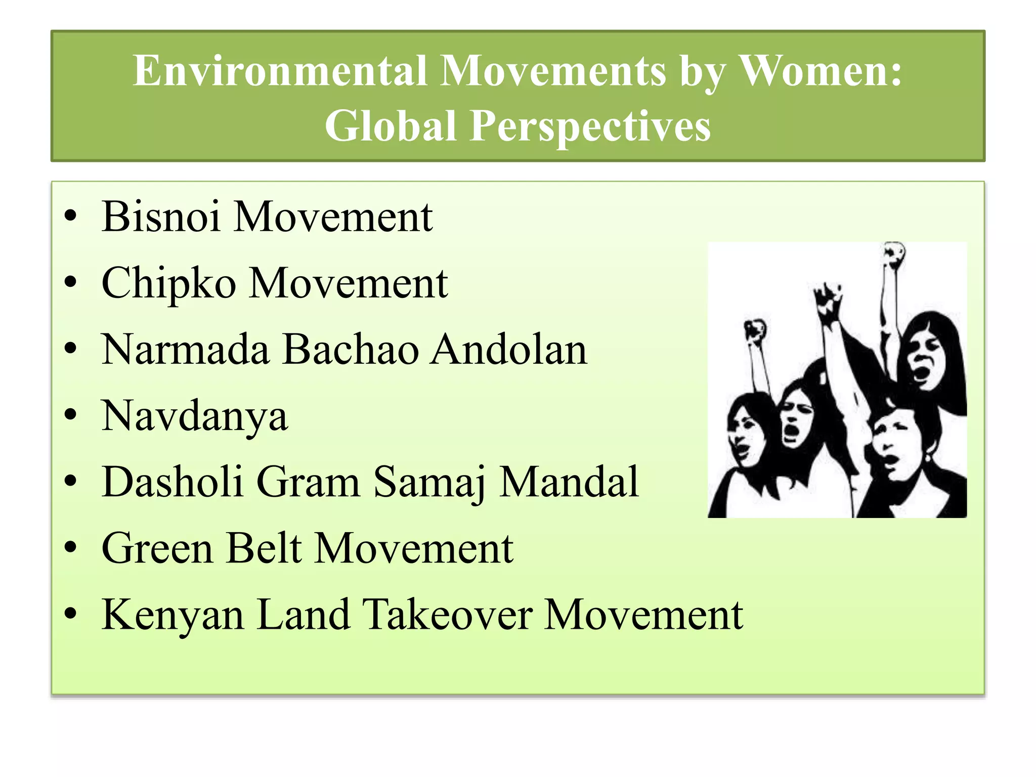 Contribution of Women in Environmental Movement: An Overview by Sadaf ...