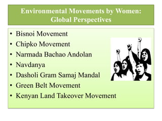 Contribution of Women in Environmental Movement: An Overview by Sadaf ...