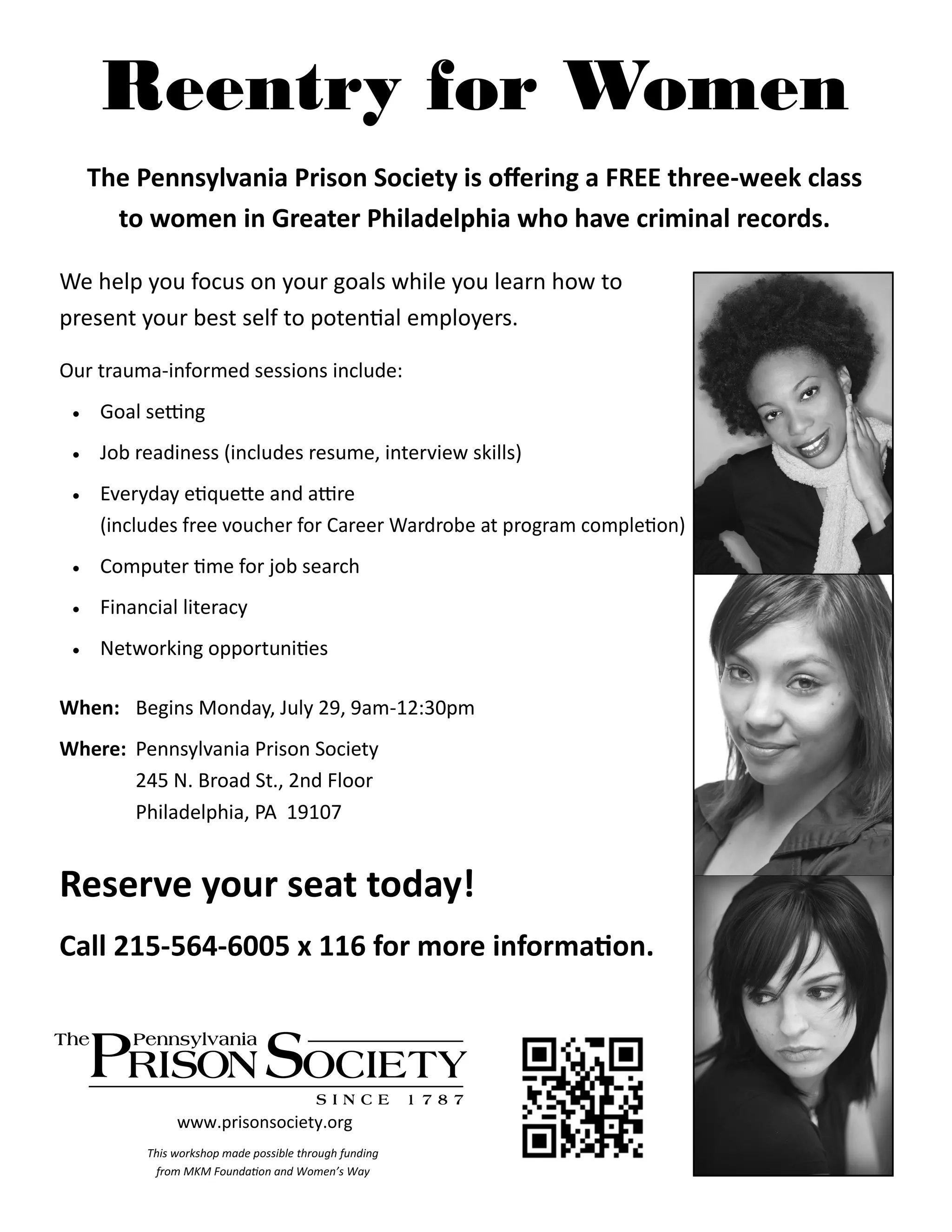Women's Reentry program starts July 29 | PDF