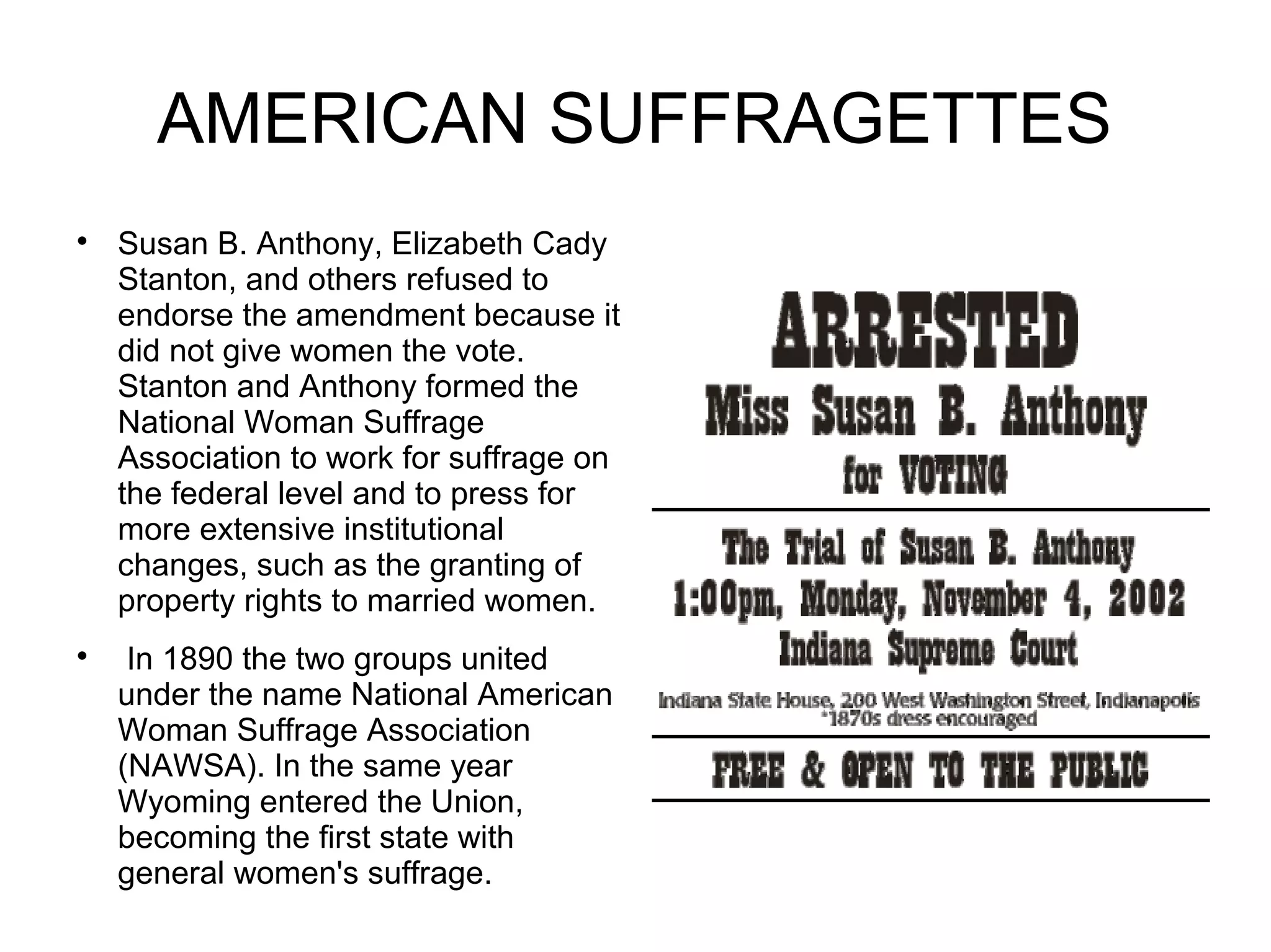 Women right to vote | PPT