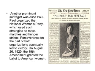 Women right to vote | PPT