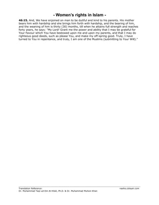 Women Rights In Islam | PDF