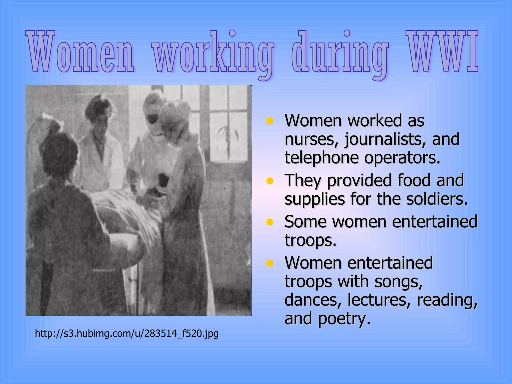 Women roles in wwi | PPT