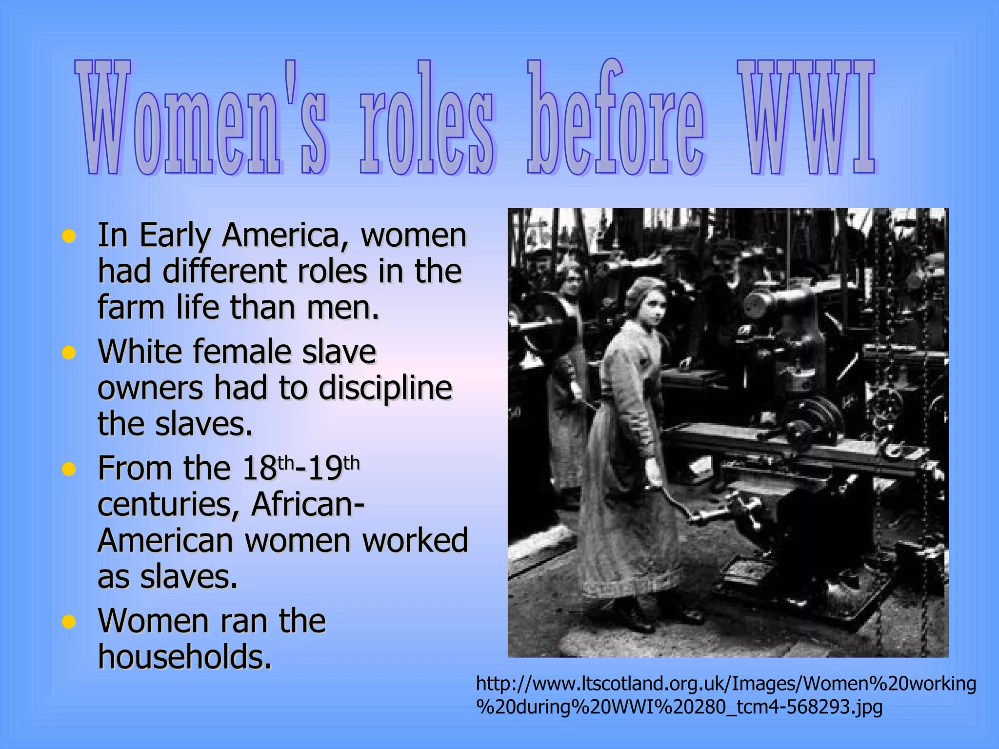 Women roles in wwi | PPT