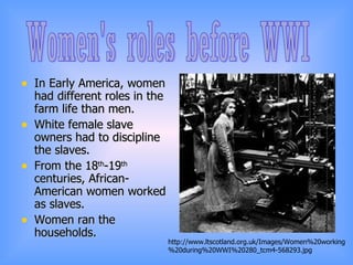 Women roles in wwi | PPT