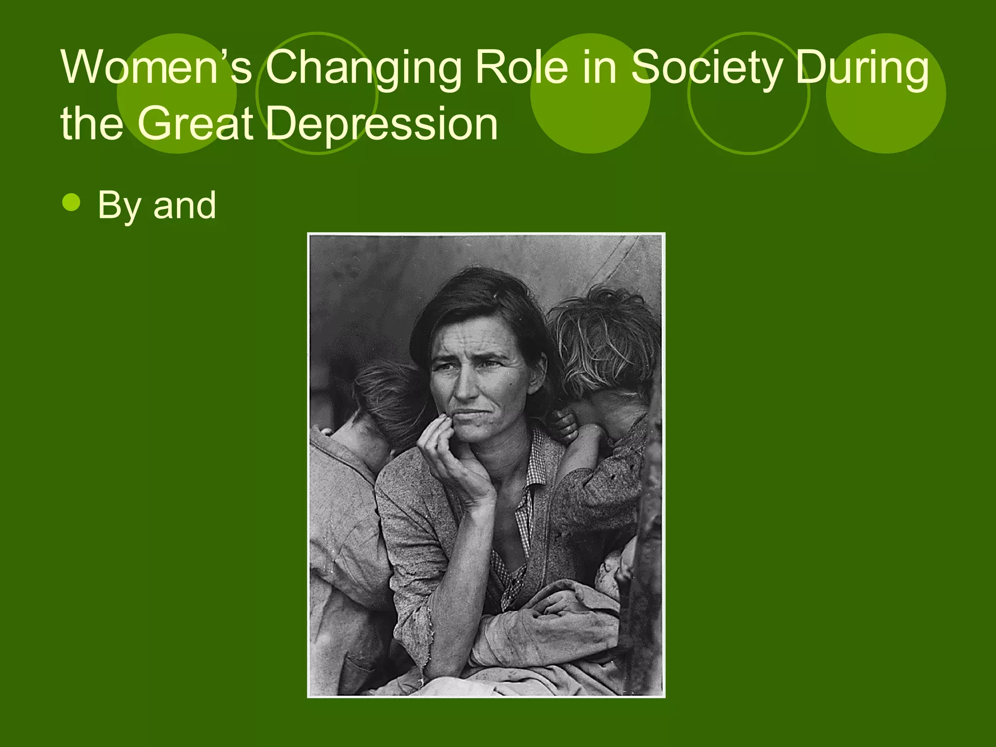 Women’S Changing Role In Society | PPT