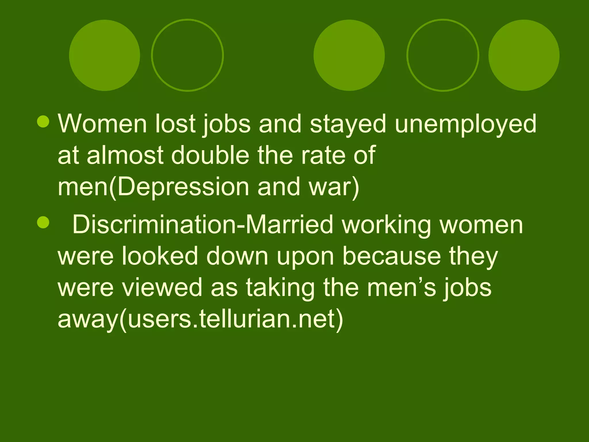 Women's changing Role in Society during the Great Depression | PPT