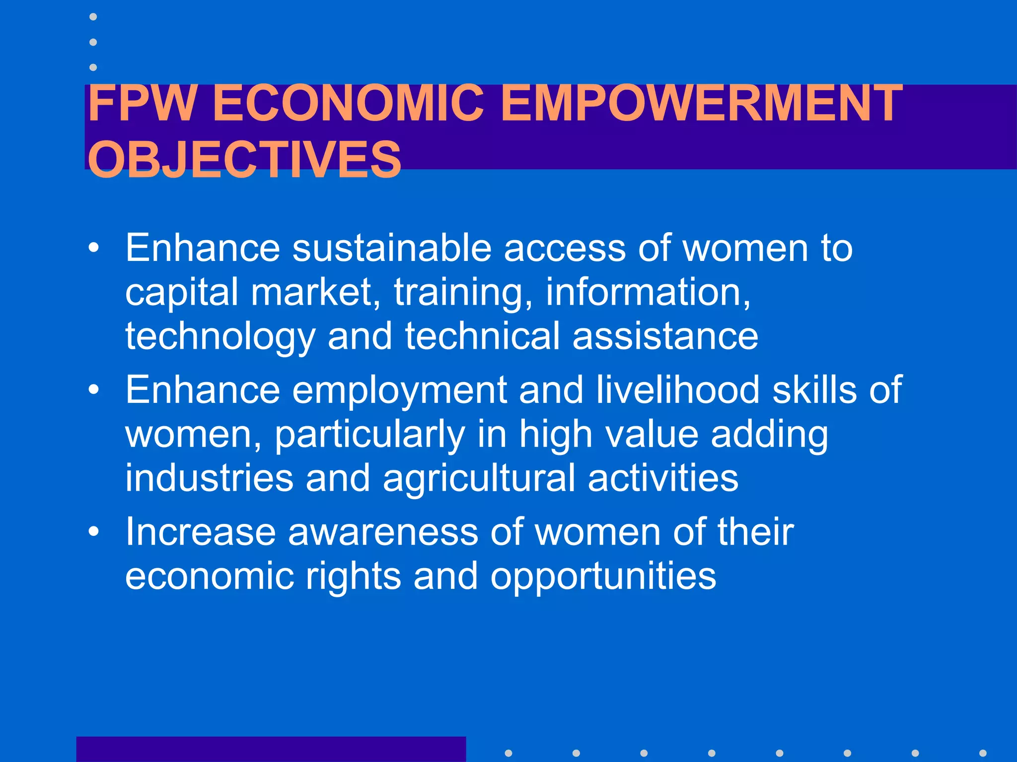 Womens Economic Empowerment | PPT