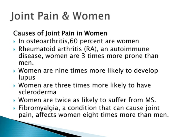 Womens & Joint Health | PPT