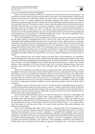 Women's accessibility to resources of agricultural productivity in ...