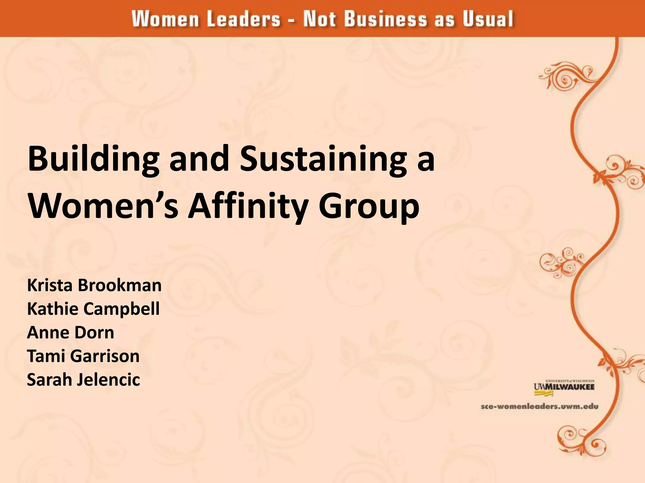 Women's affinity panel discussion | PPTX