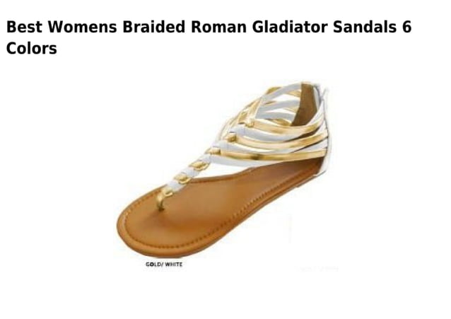 Womens braided roman gladiator sandals 6 colors | PPT