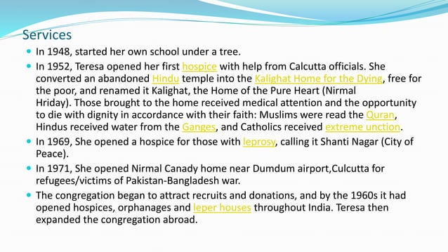 Womens day(mother teresa) | PPTX