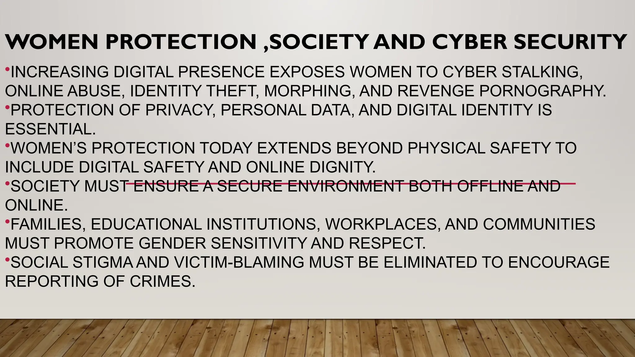 Women Security society and cyber security concentrating on legal ...