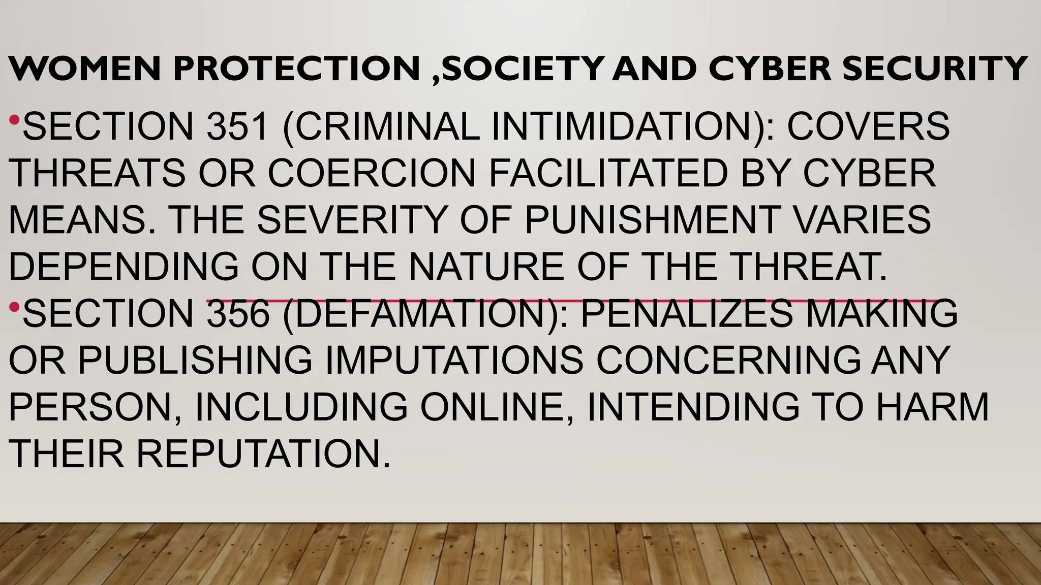 Women Security society and cyber security concentrating on legal ...