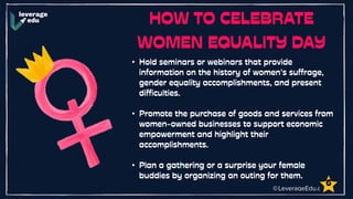 Women's Equality Day - History, Theme and Significant Movements | PPTX
