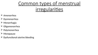 Women's Fertility Irregularities in the Menstrual Cycle.pptx
