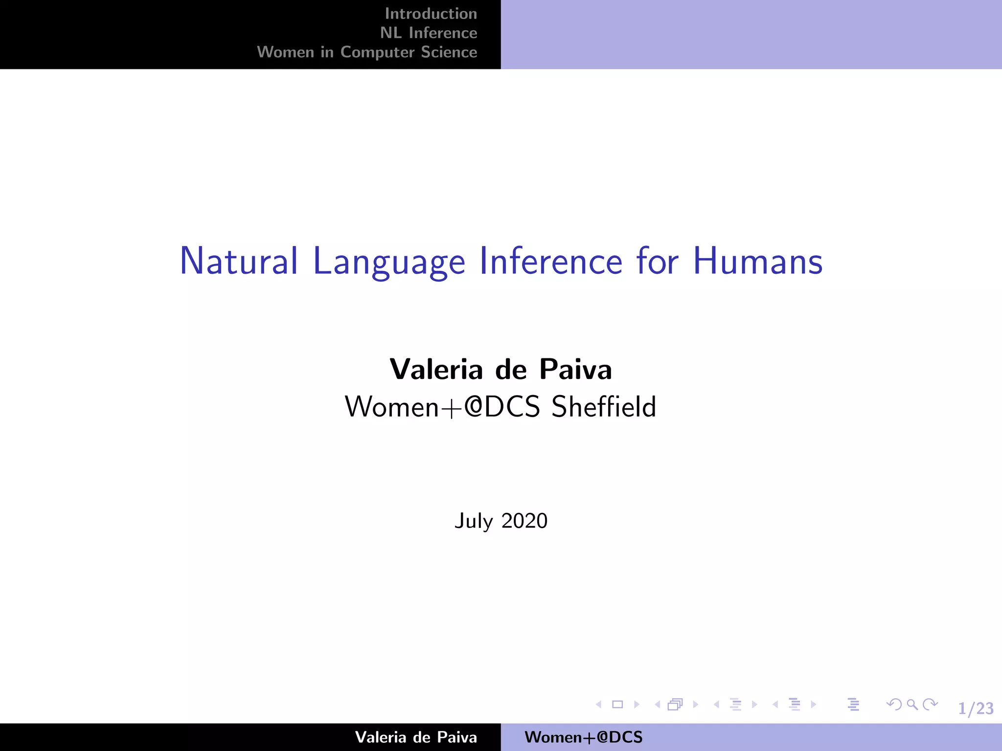 Natural Language Inference for Humans | PPT