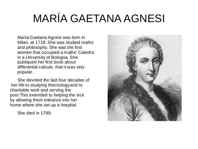Maria Gaetana Agnesi Mathematician