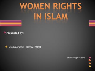 Womens right in islam | PPTX | Islam | Religion & Spirituality