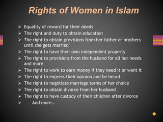 Womens right in islam | PPTX