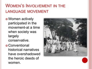 Women in Bangla Language Movement (1948-1956) | PPT