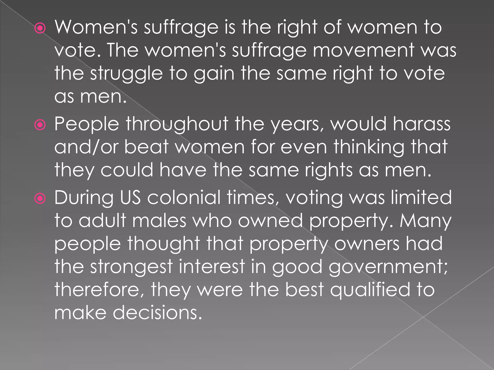 Women’S Suffrage | PPT