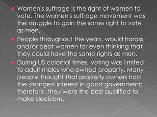 Women’S Suffrage | PPT