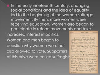 Women’S Suffrage | PPT