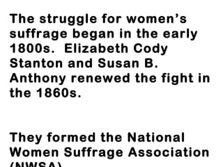 Women's suffrage | PPT