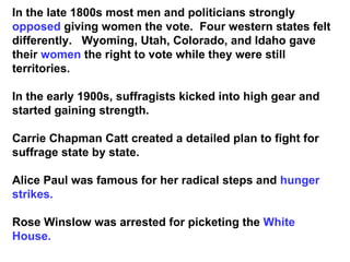 Women's suffrage | PPT