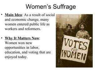 Women's suffrage | PPT | Politics