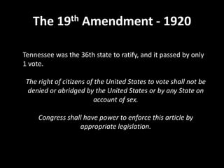 The Progressives: Women’s Suffrage | PPTX