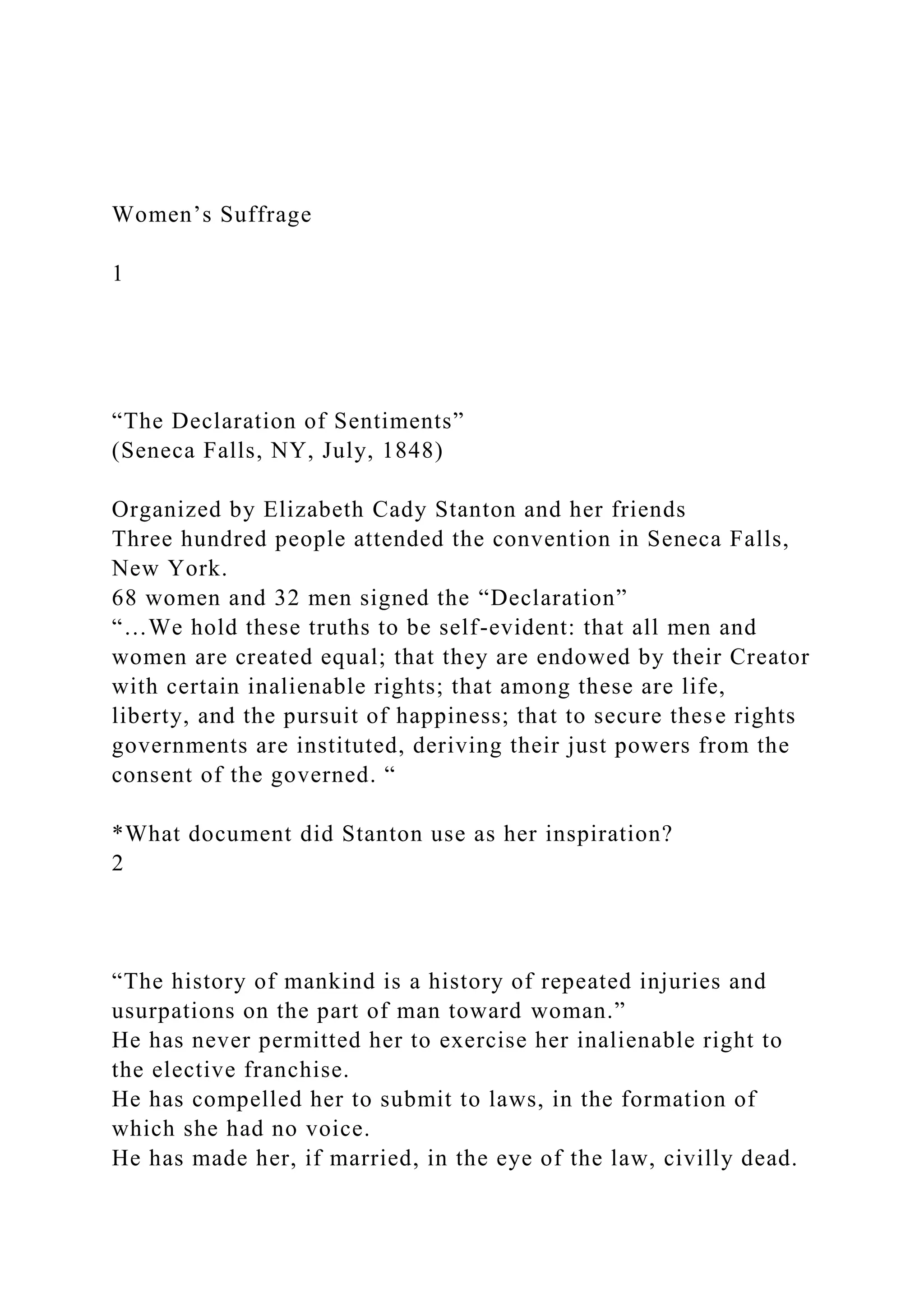 Women’s Suffrage1The Declaration of Sentiments”.docx