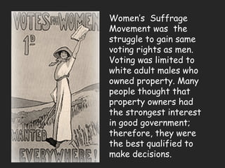 Women’s suffrage movement | PPT