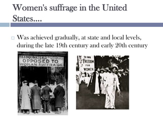 Womens suffrage movement | PPTX