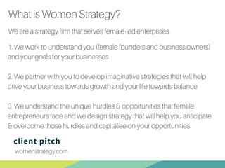 Female Entrepreneurs: Women Strategy | PDF