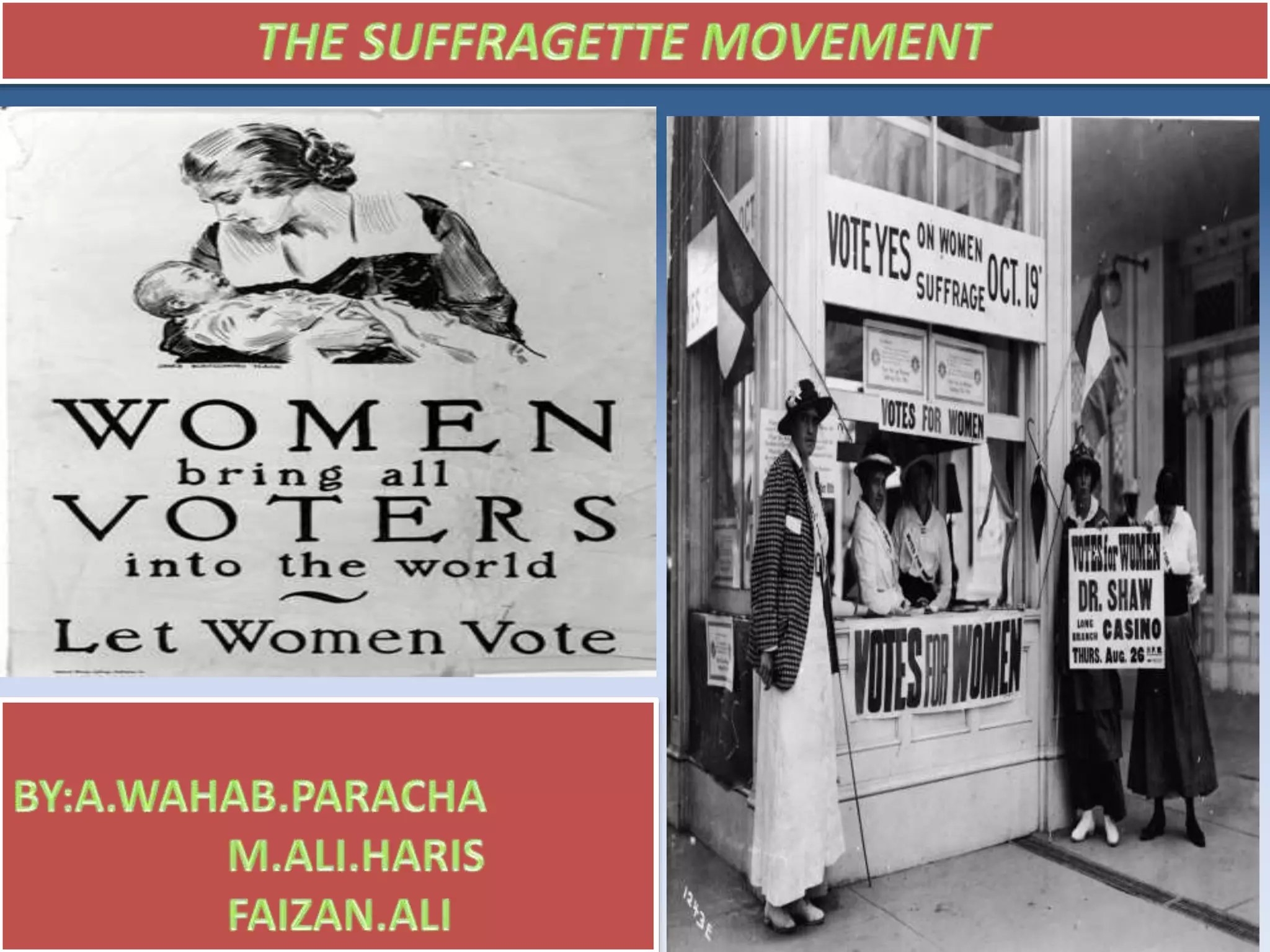 Women suffrage movement | PPTX
