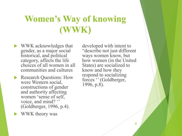 Women’s Ways of knowing | PPTX