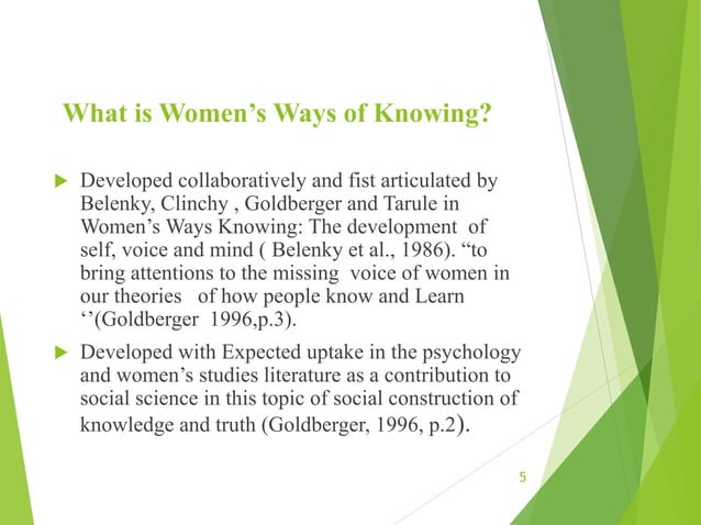 Women’s Ways of knowing | PPTX